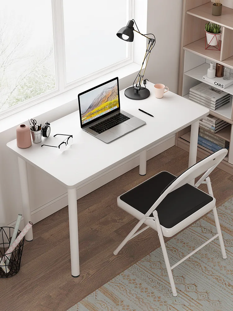Office Desks Set White Wood Metal Modern Set Home Furniture Folding ...