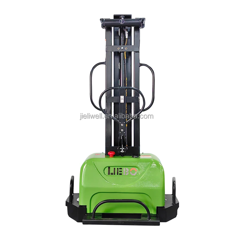 Liebo Self-loading Semi Electric Stacker Mini Self Lifting Forklift ...