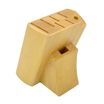 Countertop Butcher Block Knife Holder And Organizer With Wide Slots For ...