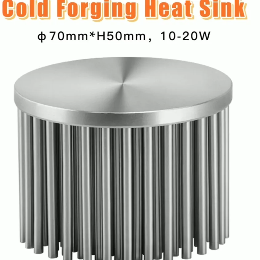 20w Diameter 70mm And Height 50mm Sliver Anodizing Aluminium Round Led Light Pin Fin Cold ...