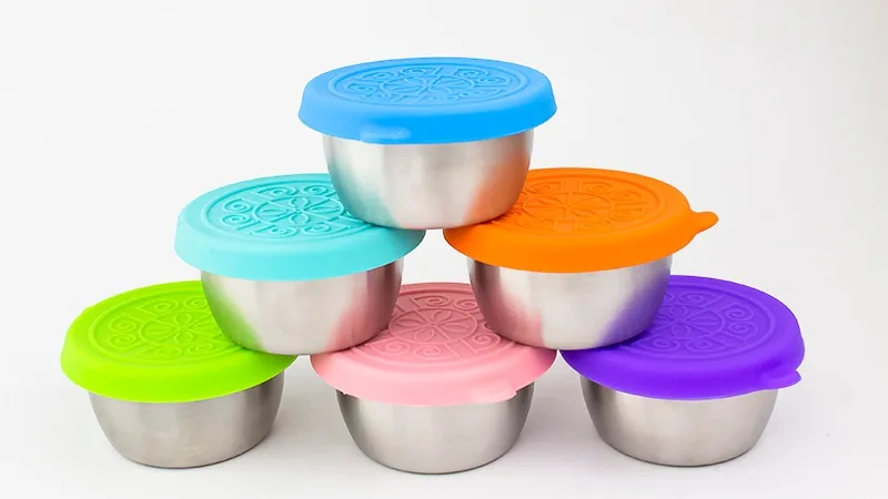 Leakproof Salad Dressing Container Small Condiment Container Stainless ...