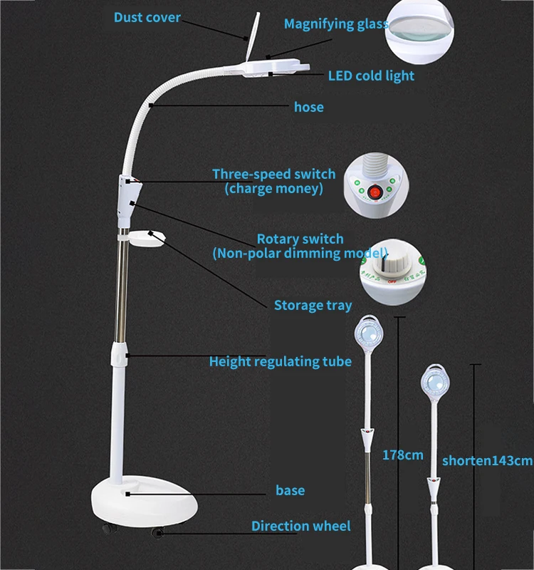 Led Light Adjustable Color Tempurate For Professional Beauty Salon Use ...