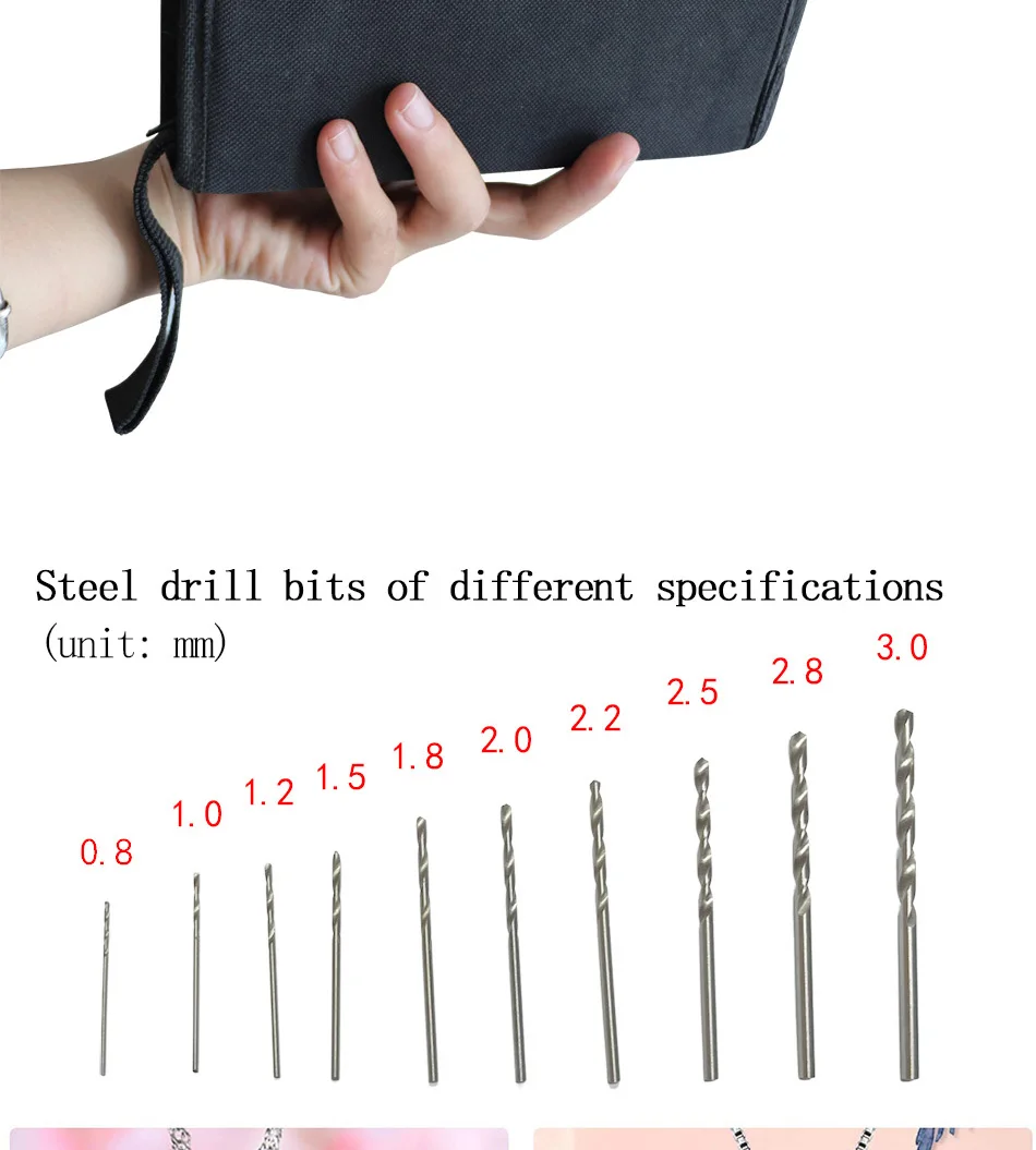 Small Hand Drill Kit Pearl Drill Bits Mini Bench Vice Walnut Nuclear ...