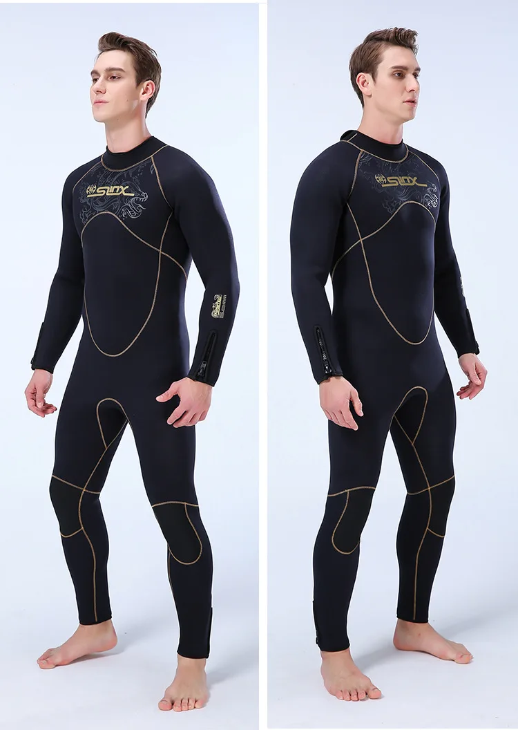 SLINX Men's Diving Suit - 5mm Suede Inner Warm Protection