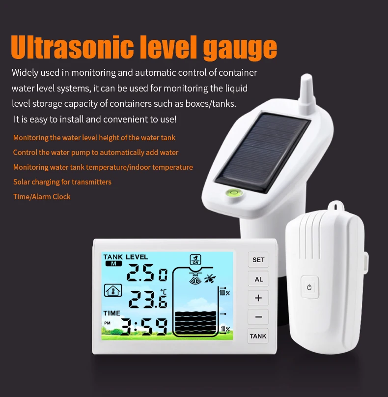 2024 Ultrasonic Digital Water Level Gauge - Wireless & Accurate
