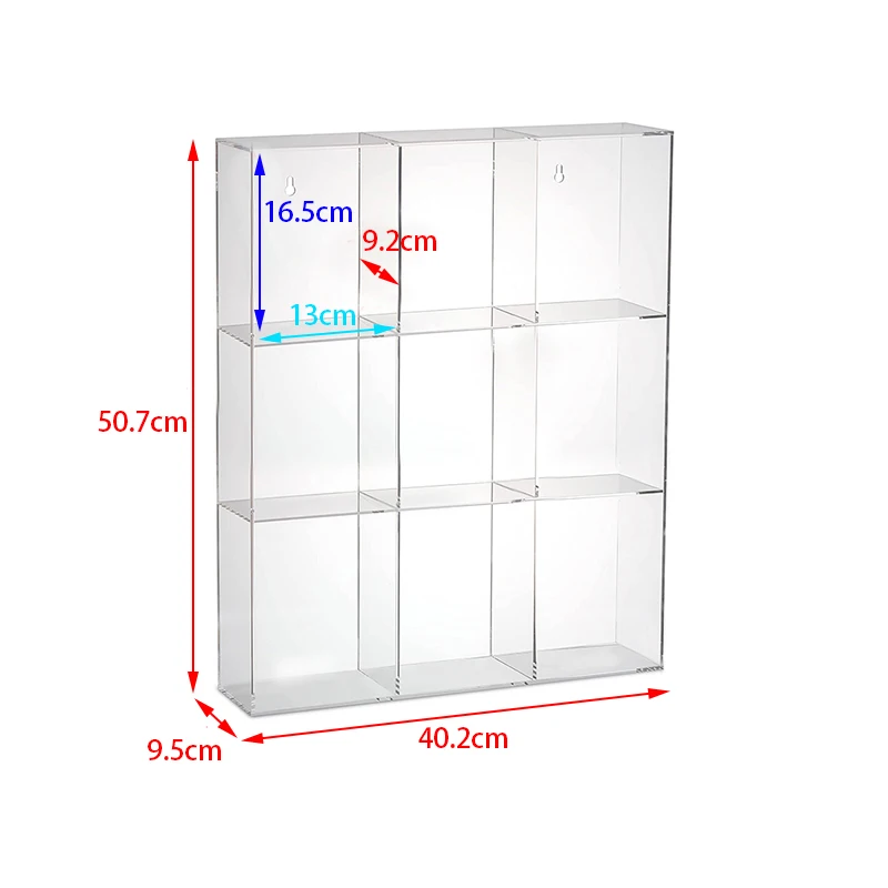 Custom Acrylic Display Shelf for 6/9/12 Slots Wall Mounted High Quality ...