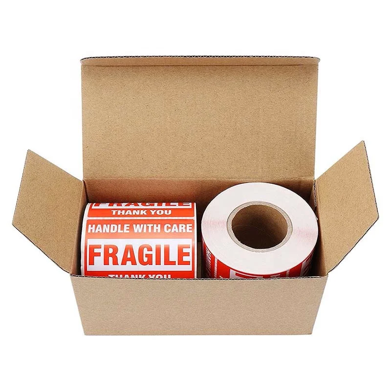 Fragile Rectangular Laminated Fragile Warning Label Red Stickers Hot ...