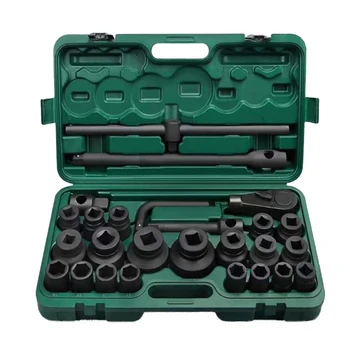 26pcs Heavy Socket Set 3/4" Drive Deep Impact Socket Set With Ratchet ...
