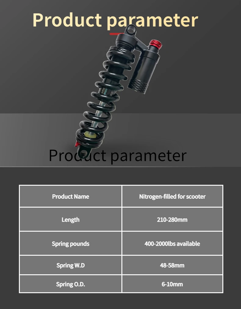 Shock Absorber Mountain Bike Rear Suspension Spring Shock MTB Downhill ...