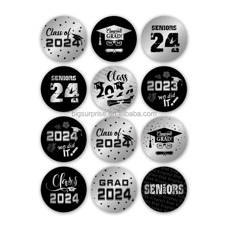Graduation Circle Sticker Class Of 2024 Graduation Gift Tag Sticker ...