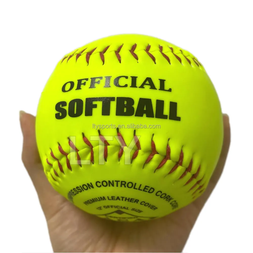 Wholesale Custom Logo Professional Standard Softball Balls Yellow Pu ...