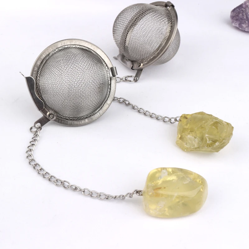 Food Grade 304 Stainless Mesh Tea Strainer Ball,Crystal Healing Stone ...