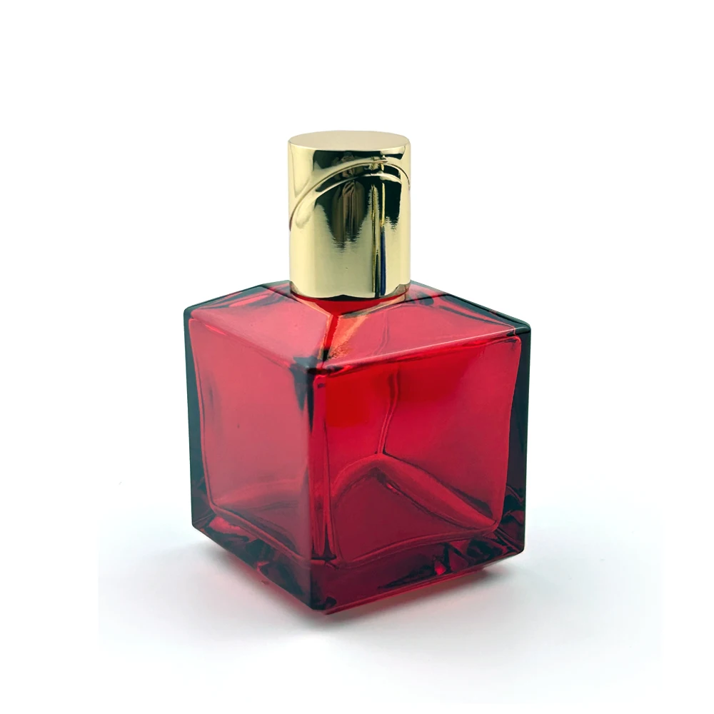 In stock clear red in stock perfume bottle and cap luxury 75ml glass ...