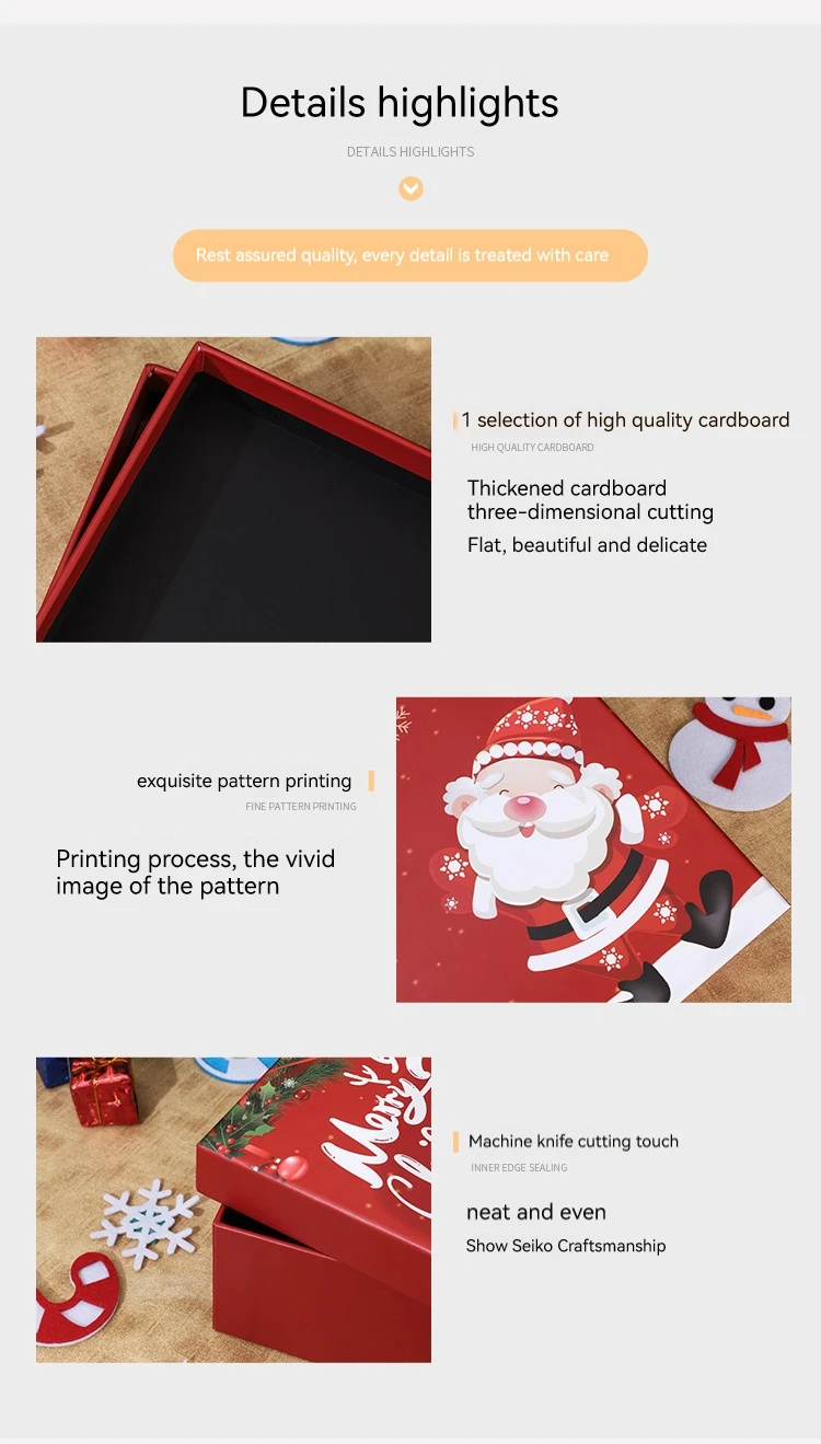 Paper Christmas Boxes Festive Box Packaging For Gifts - Buy Paper ...