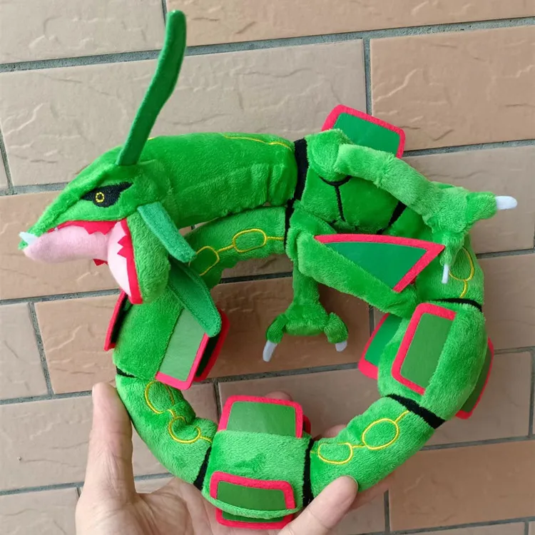 Anime Pokemoned Kawaii Shiny Rayquaza Plush Doll Stuffed Figure Toy ...