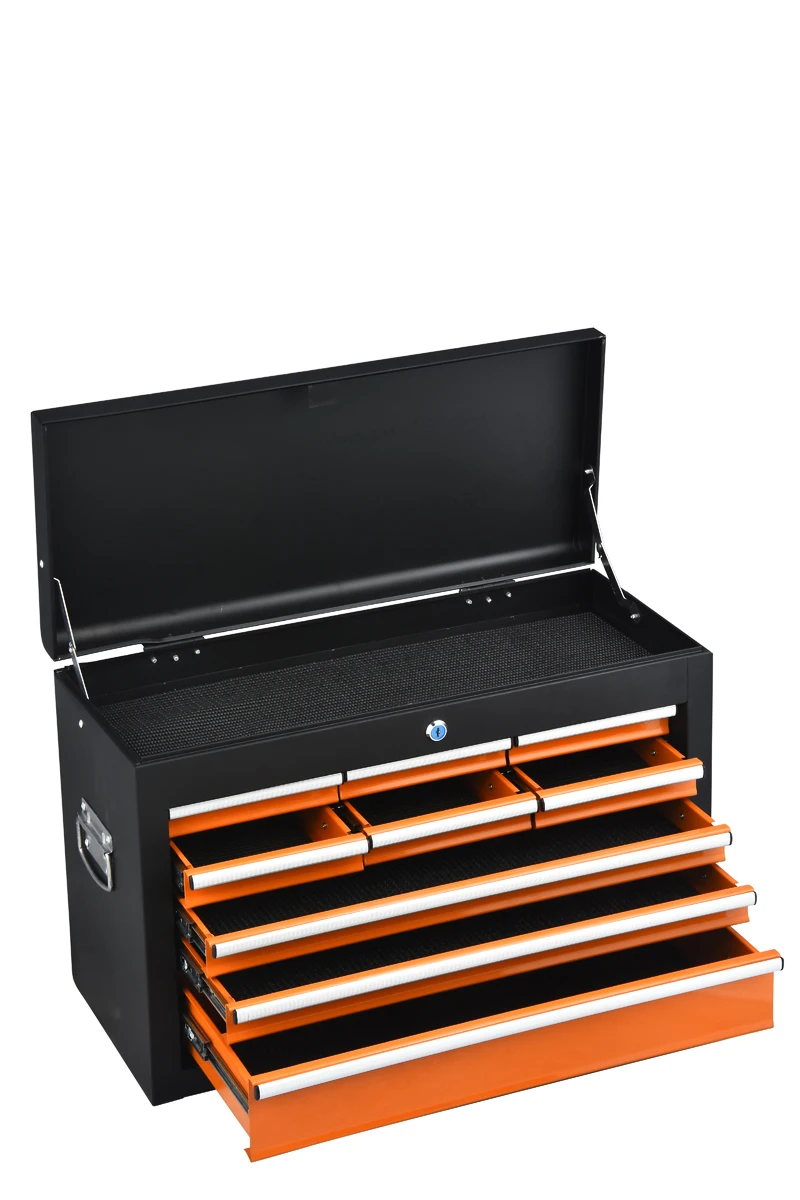 9 Drawers Safety Heavy Duty Iron Tool Box For Storage Tools With Two ...
