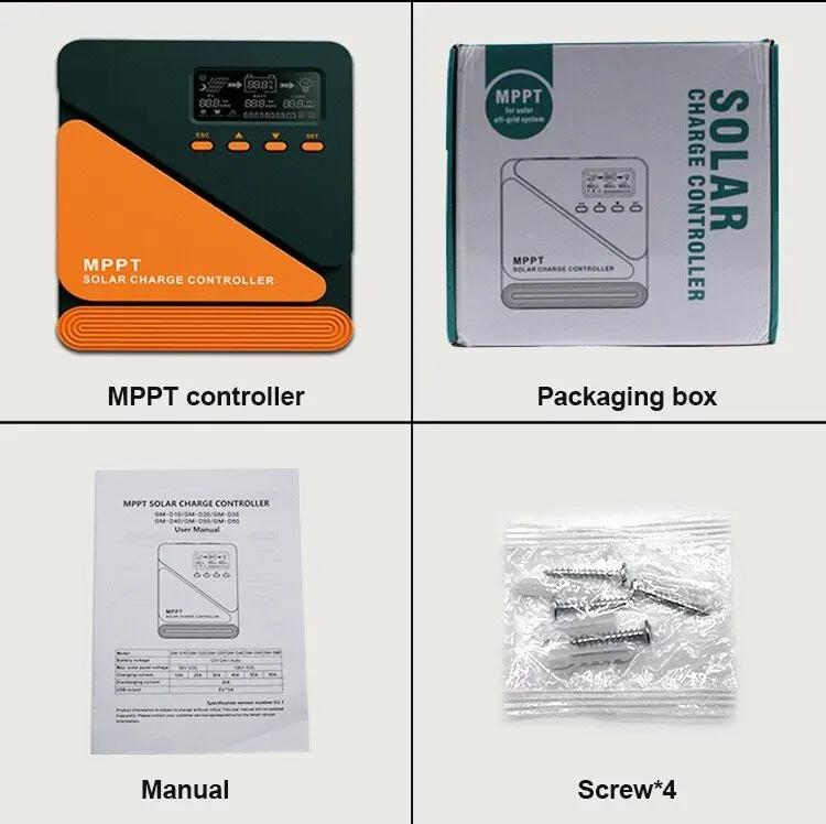 High Quality Mppt Solar Charge Controller 12v/24v Rated Voltage Lcd ...