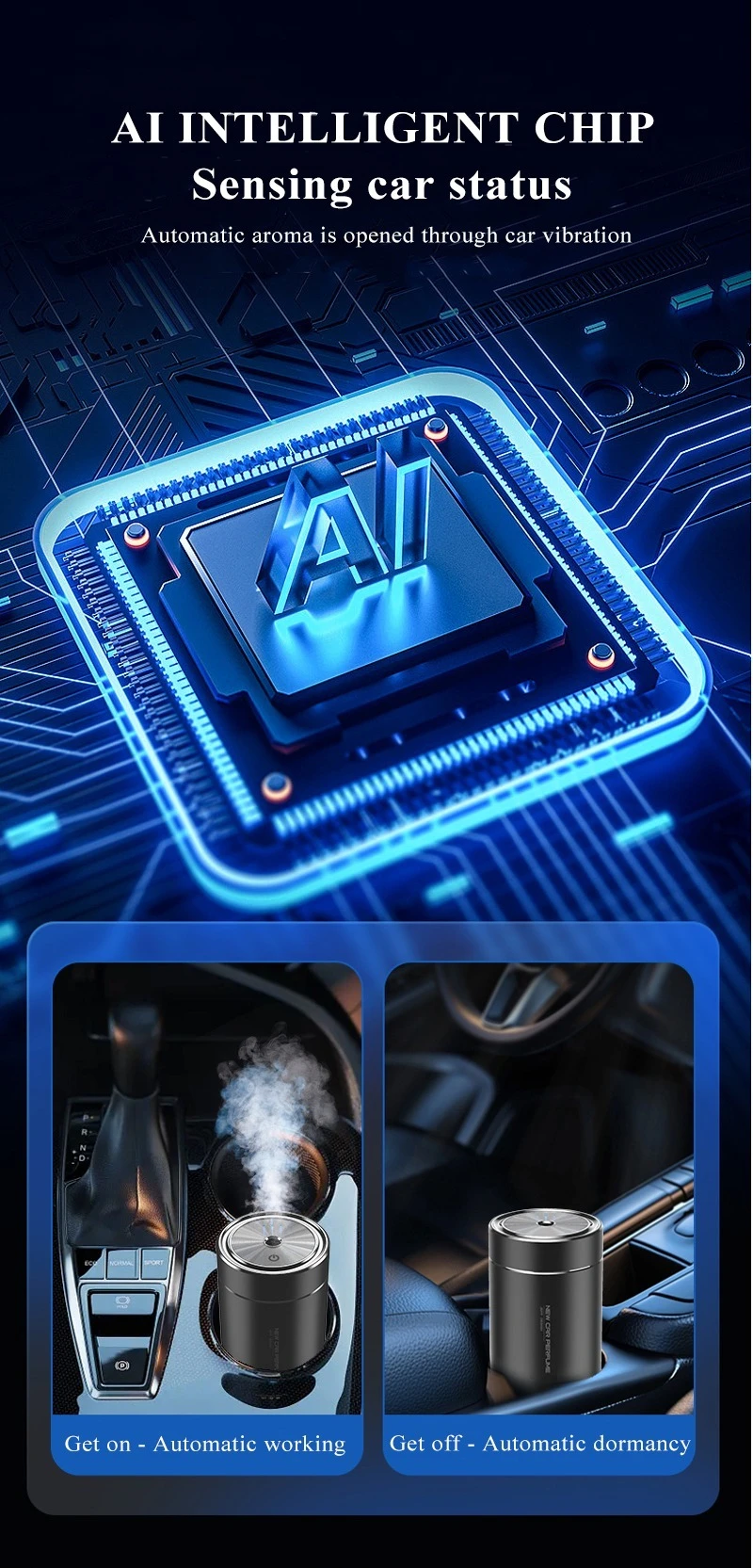 New Design Auto Control Car Diffuser Fragrance Stainless Air Scent ...