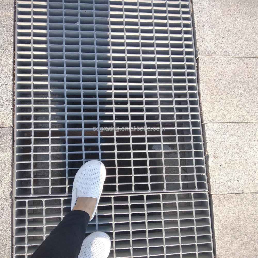 Heavy-duty Steel Grating Drainage Ditch Cover For Driveway Sidewalk ...