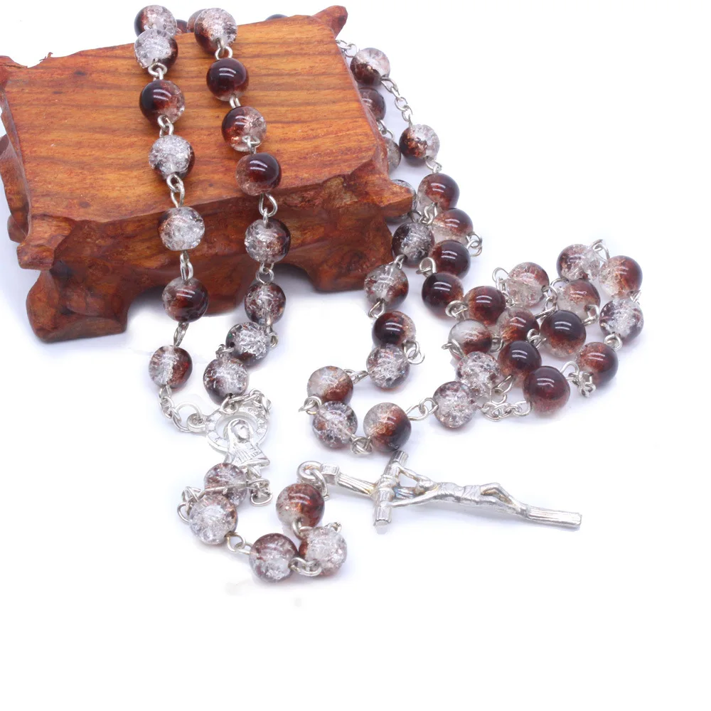 Wholesale Rosary Jesus Cross Necklace , Good Crystal Rosaries Religious ...