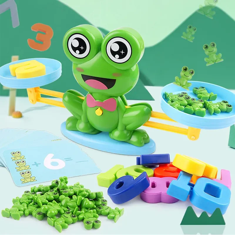 Early Learning Educational Frog Balance Table Game Math Match Game ...