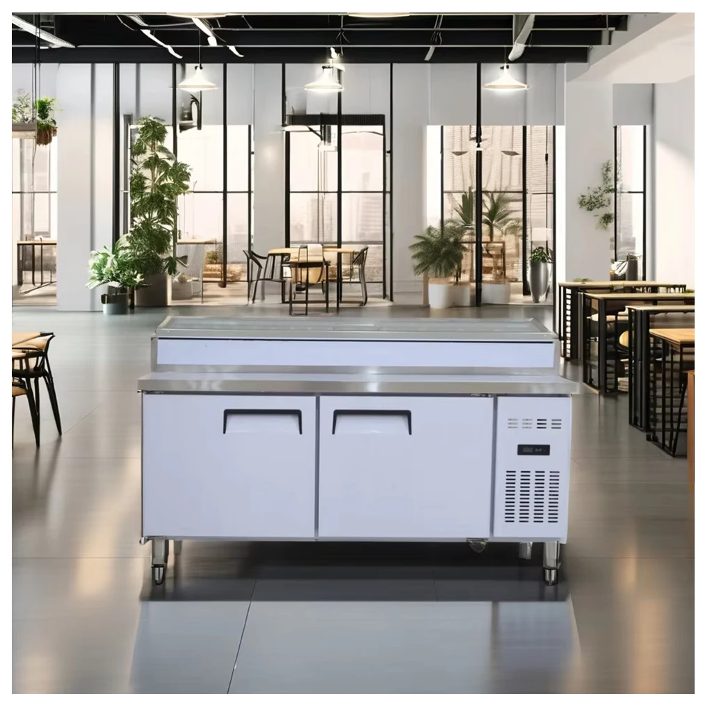 Commercial Counter Pizza Prep Table Refrigerator - Buy Pizza Prep Table ...