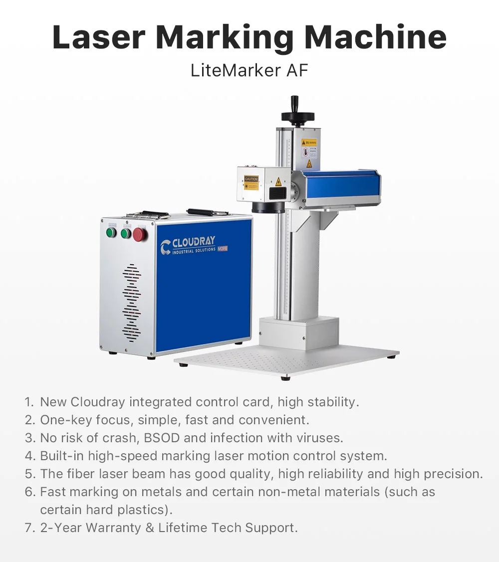 Cloudray JPT Mopa M7 Fiber Laser Marking Machine for 2.5D Deep ...