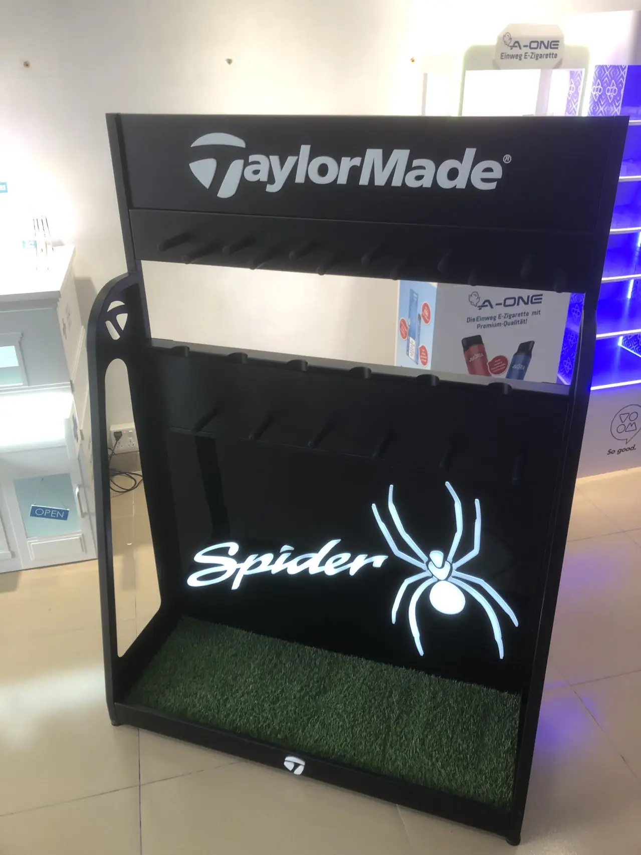 Golf Club Metal Display Racks Golf Pole Holder Floor Stand Shelf for ...