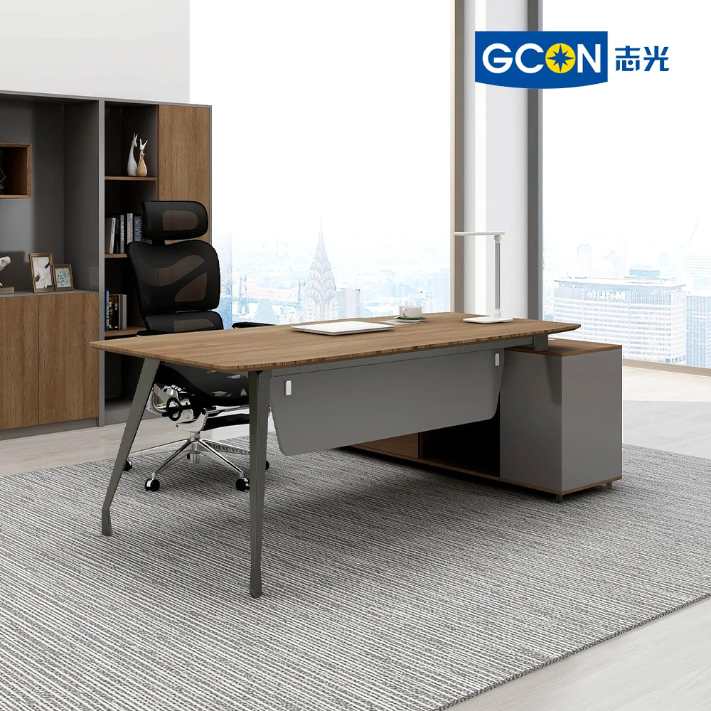 Metal Leg Office Table Executive Desk With Chair Ceo Office Furniture ...