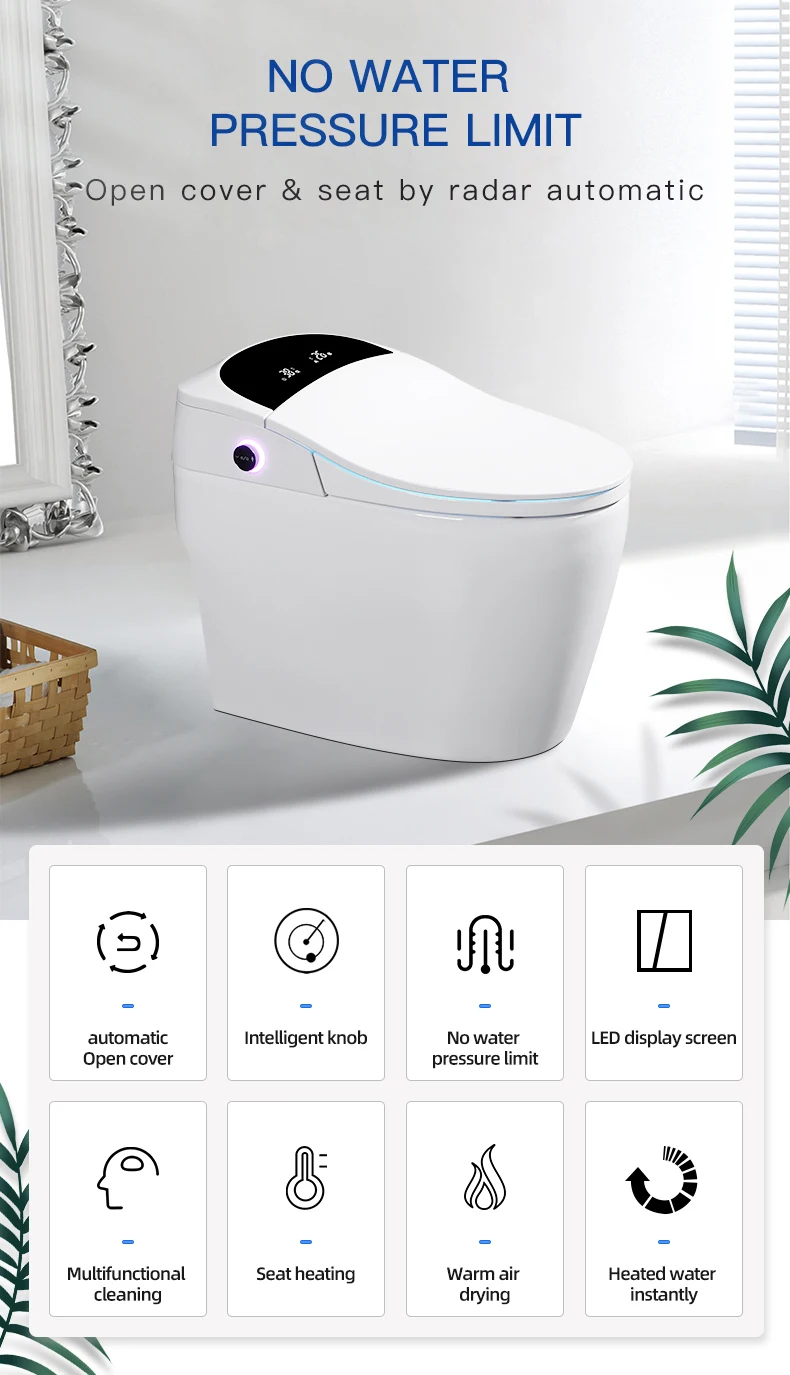 New Design 110v Automatic Sensor Flushing Floor Mounted Electric Bidet ...