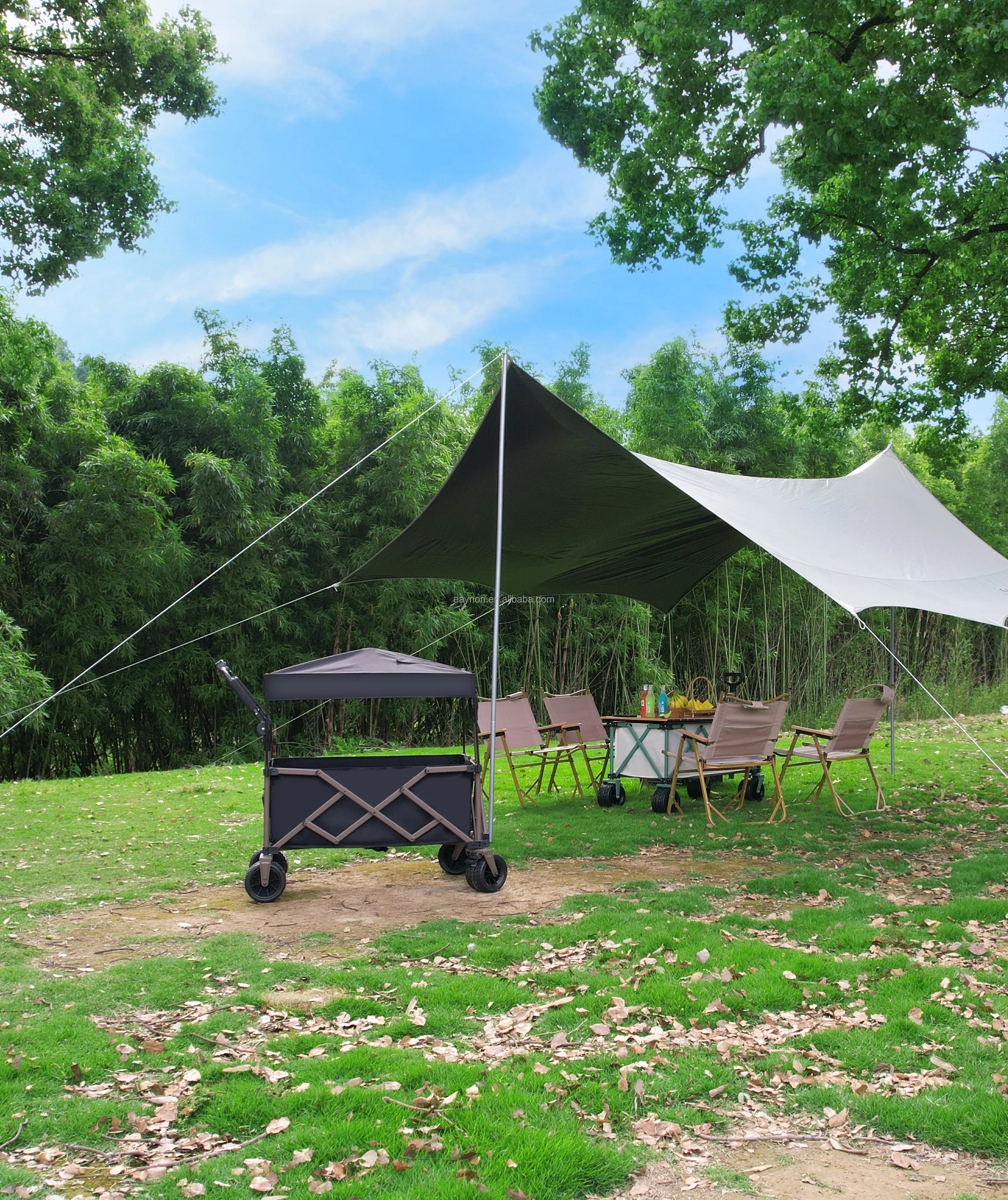 Eaynon Outdoor 330lbs Collapsible Utility Folding Wagon Portable ...