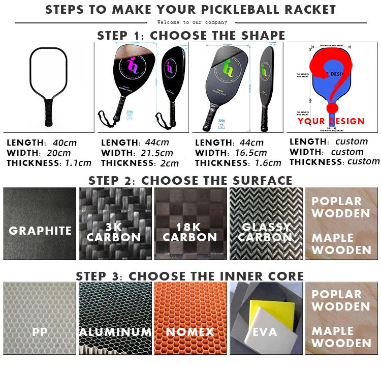 Custom Graphite Pickleball Paddles - Perfect for All Players