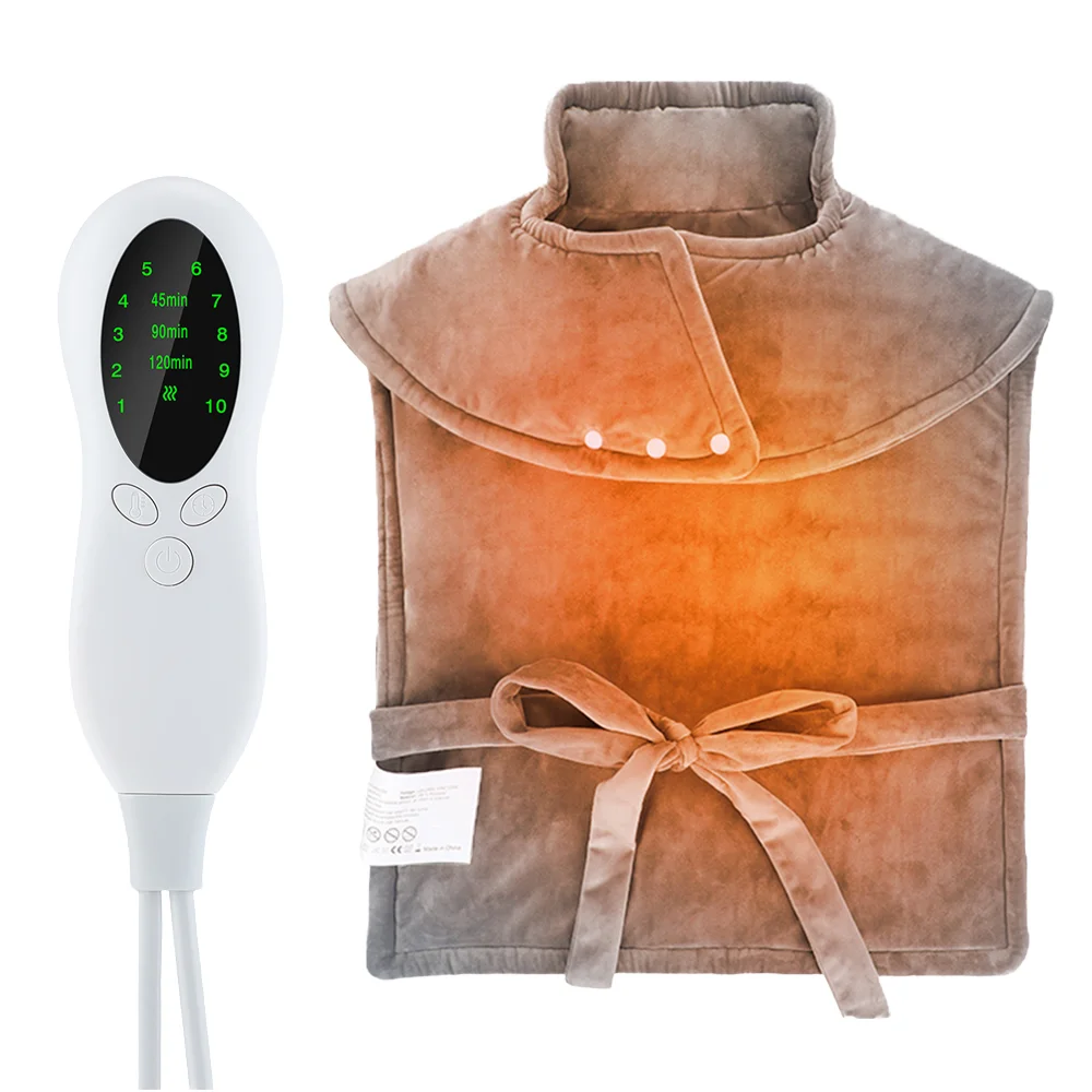 Wearable Thermal Blanket Back Heated Shawl Wrap Electric Heat Pad ...