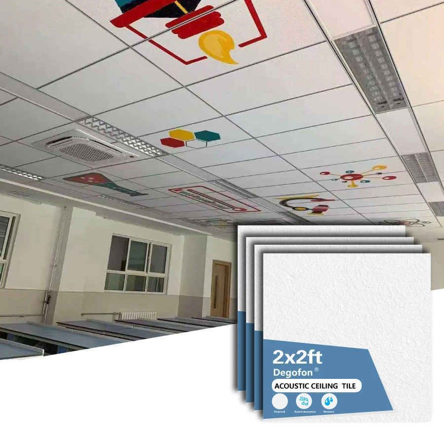 High Quality in China 2x2 Rock Woolplate 600mm Roofing Sheets Acoustic ...