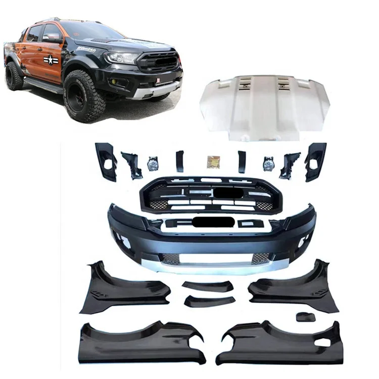 For Ranger 2015+ Upgrade To Raptor 2018 Body Kit Face Lift Wide Style ...