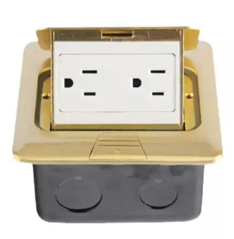 Electrical Double Outlets Waterproof Floor Socket Outlet Stainless ...