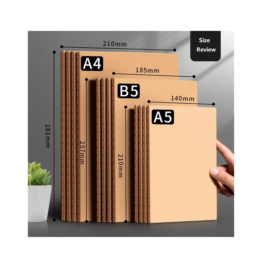 Wholesale A4 A5 B5 Exercise Notebook for Office School Students Kraft ...