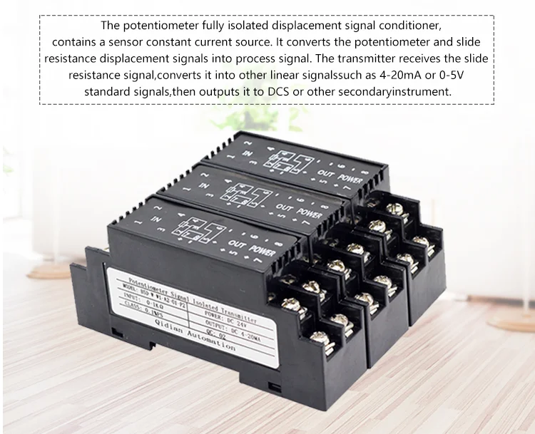 4-20ma 0-10v Potentiometer Signal Isolated Transmitter 1 In 1 Out ...