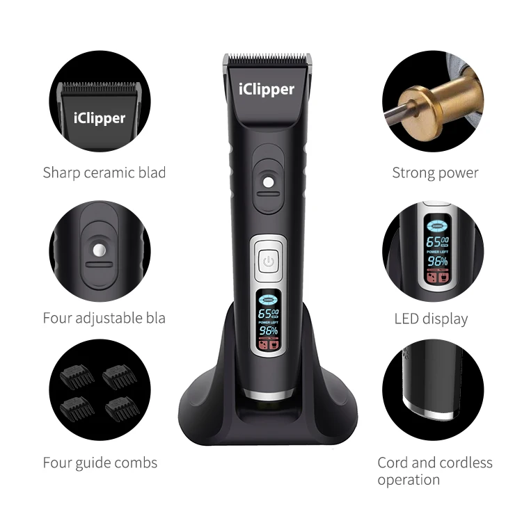 Iclipper-a10s Hair Cut Machine - Professional & Rechargeable