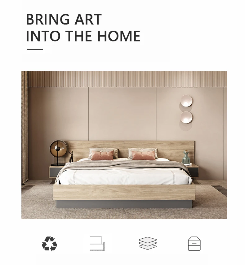 Modern Japanese-Style Tatami High Box Storage Murphy Bed - Minimalist ...