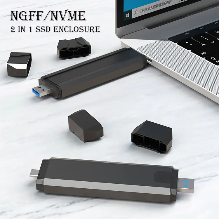 Ssd Enclosure Usb3.1 To Ngff Solid State Drive Abs Enclosure Sata ...