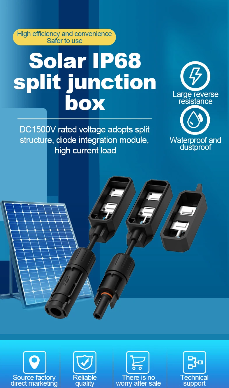 Photovoltaic Junction Box Adapter Photovoltaic Connector Solar Panel ...