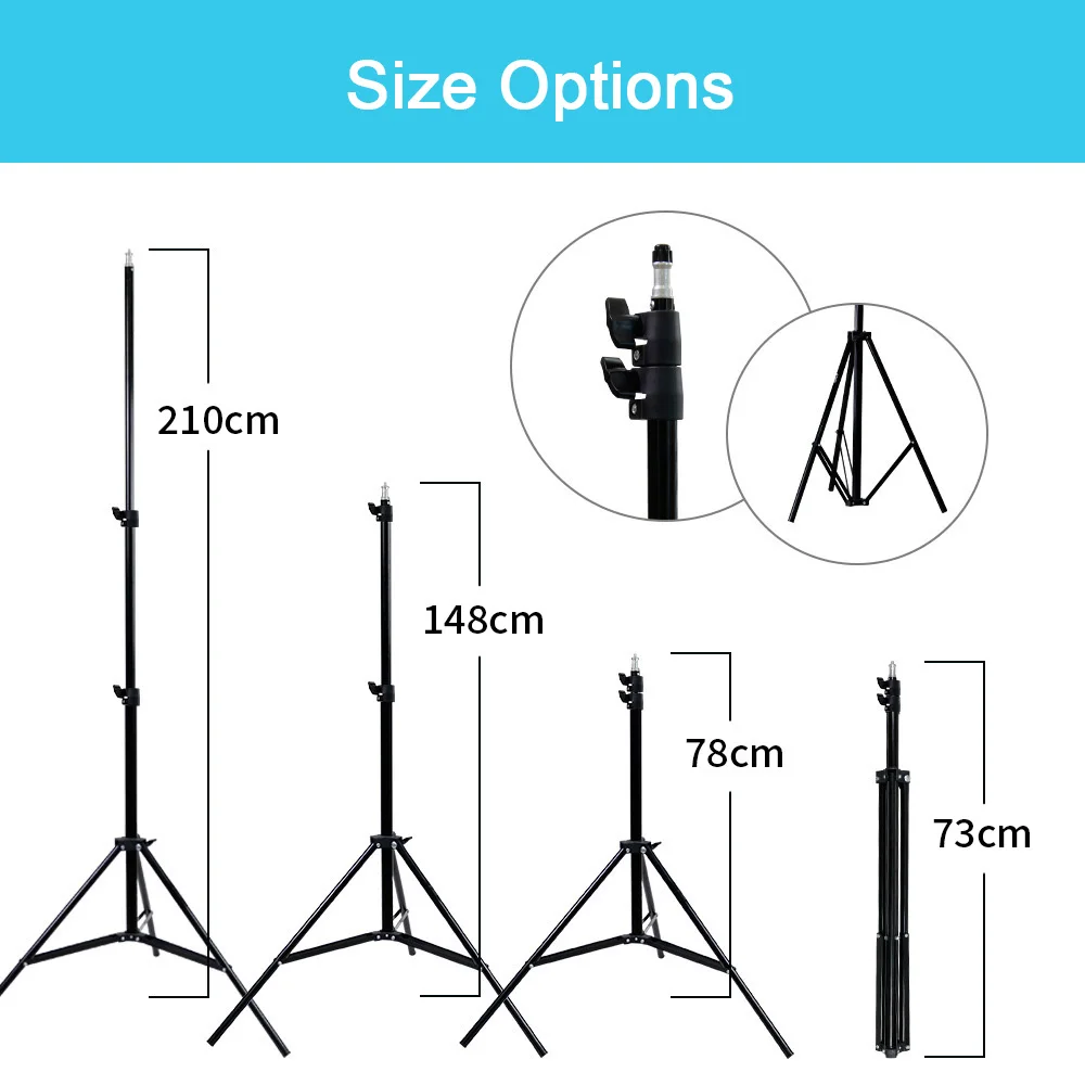Adjustable Aluminum Light Stand For Phone Portable Selfie Live Set Desk ...