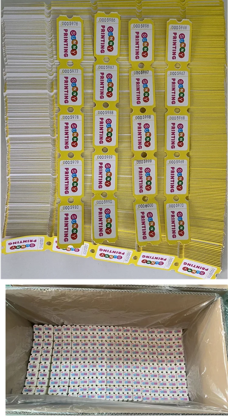 Custom Ticket Arcade Machine Redemption Tickets Printed Paper Lottery ...