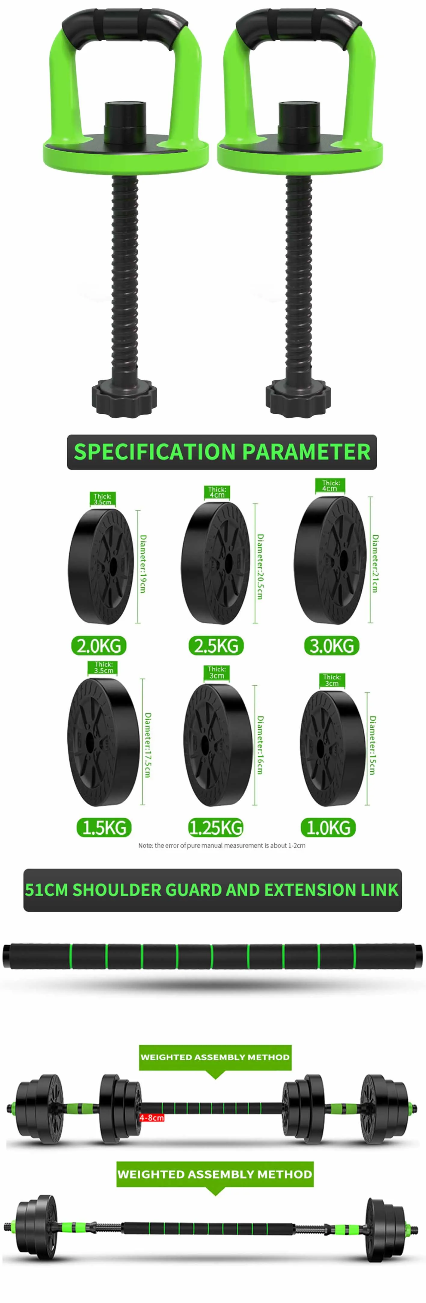 PJ Equipment Fitness - Adjustable Dumbbell Set 10-40kg