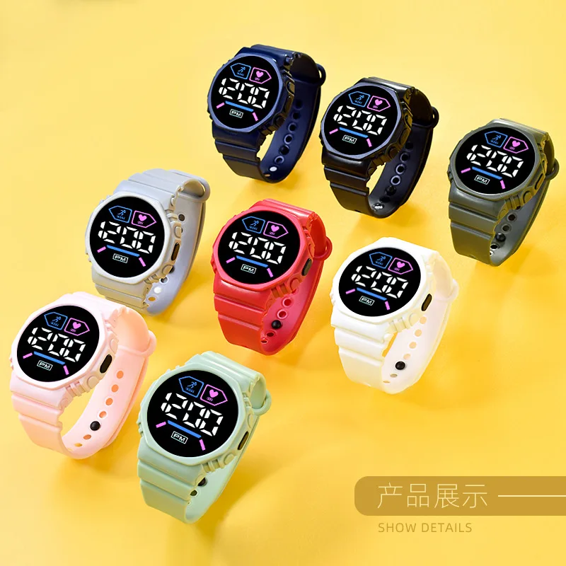Fashion Led Display Watch Silicone Digital Sports Watch Waterproof ...