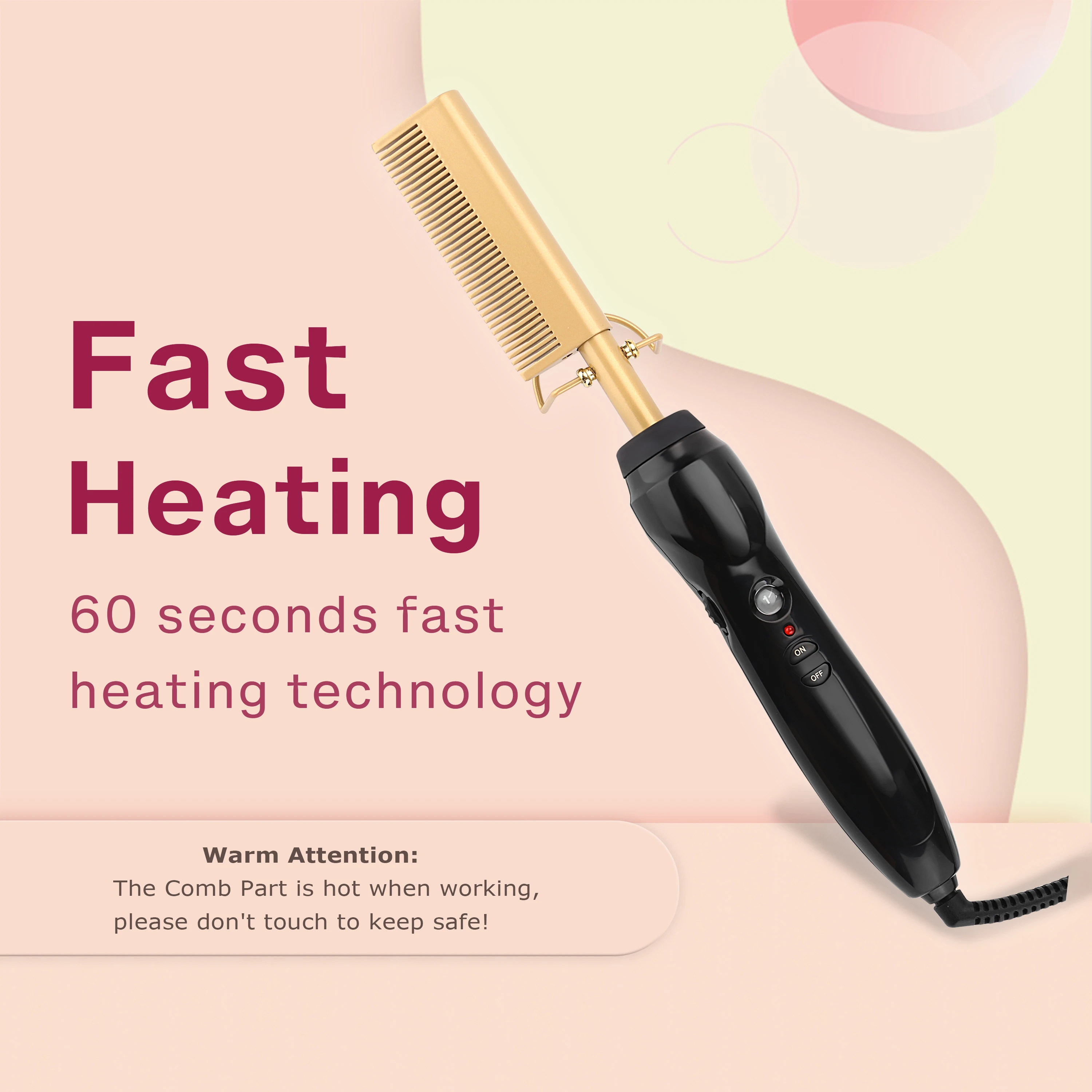 Hair Brushes Wholesale - Electric Hot Comb for African Wigs