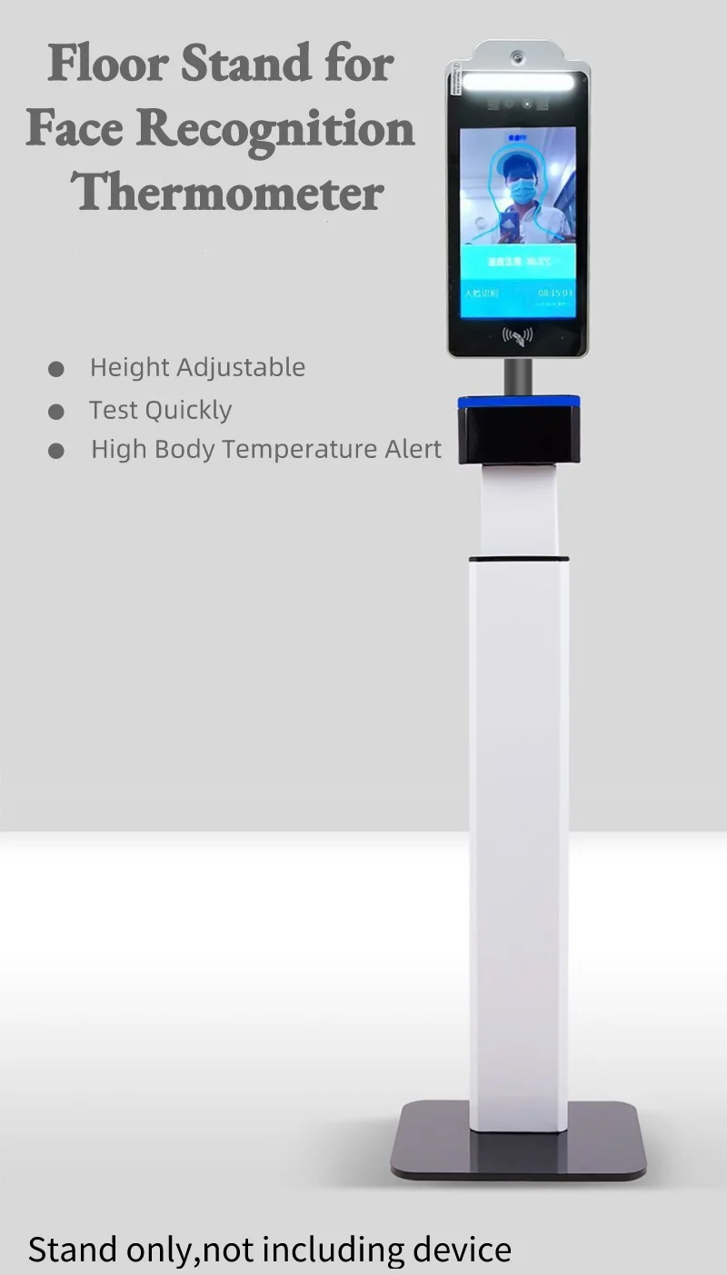 Height Adjustable Thermometer Stand Kiosk For Face Recognition - Buy ...