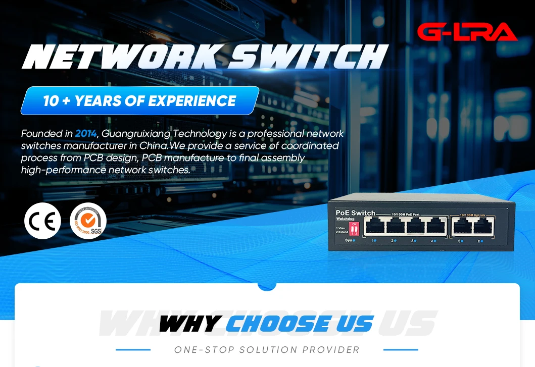 10/100m Poe Switch Metallic Material Fearless Of High Temperature For ...