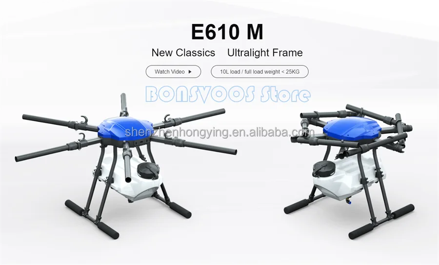 EFT E610M 10L Ultra-light Agricultural Drone Frame Is Convenient for ...